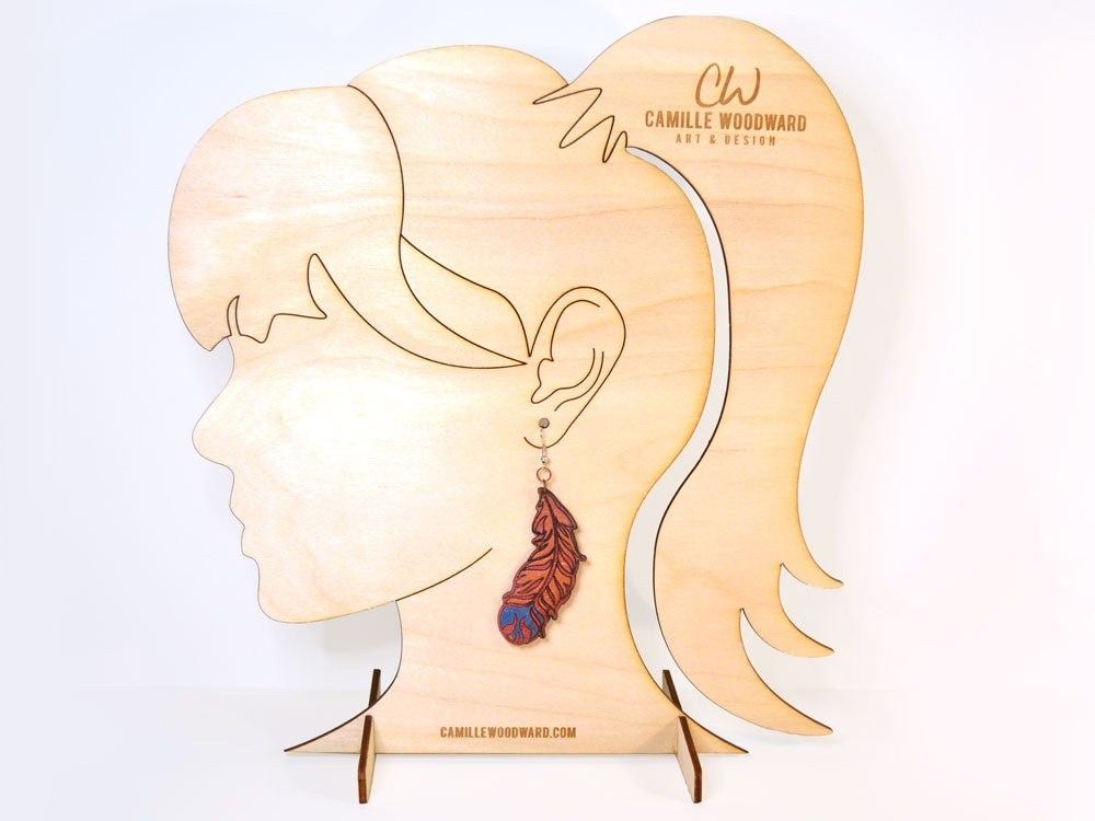 Earring Display Stand, Female Ponytail - INSTANT Digital Download ...