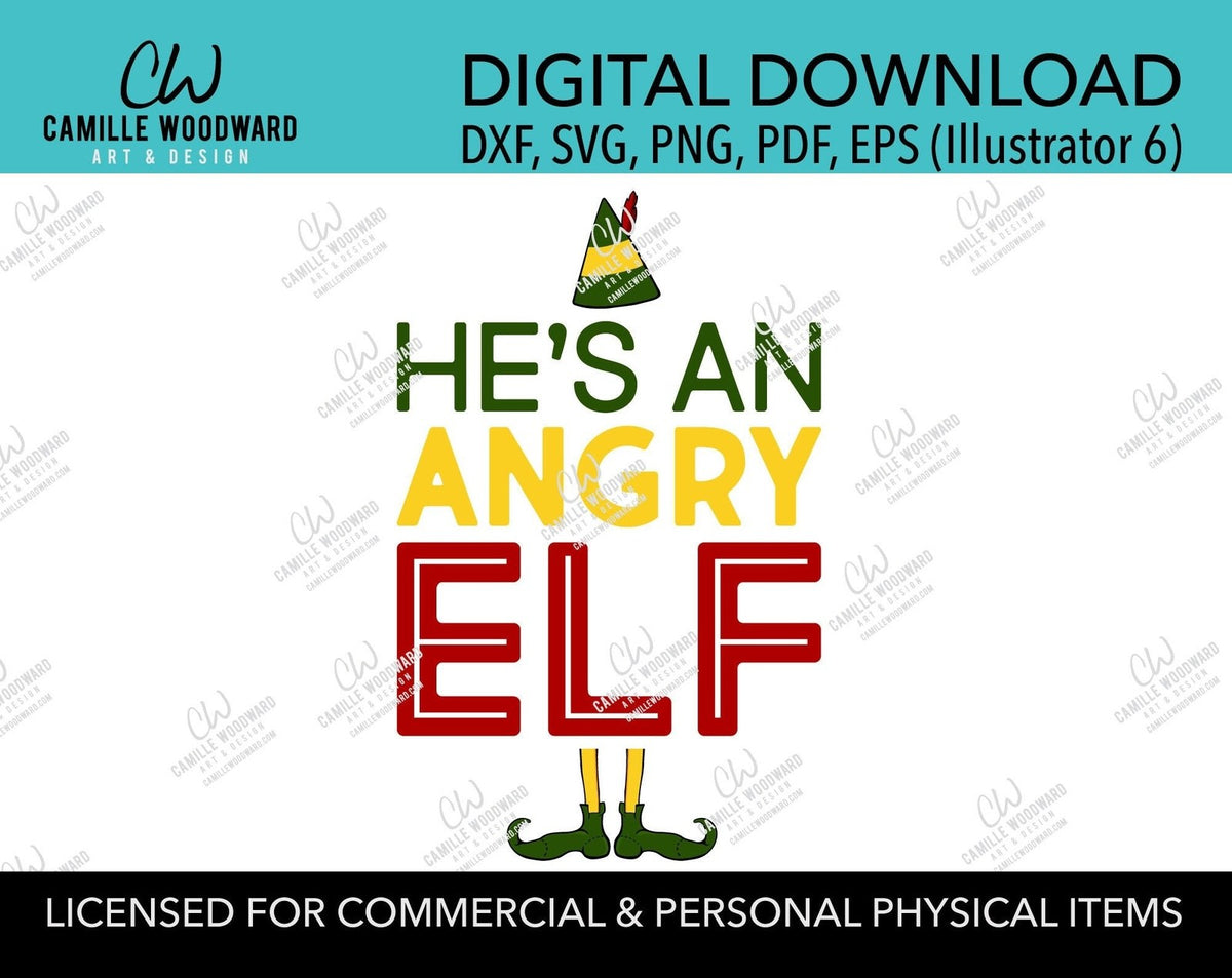 Christmas Buddy The Elf Angry Elf Quote, SVG, EPS, PNG - Digital ...